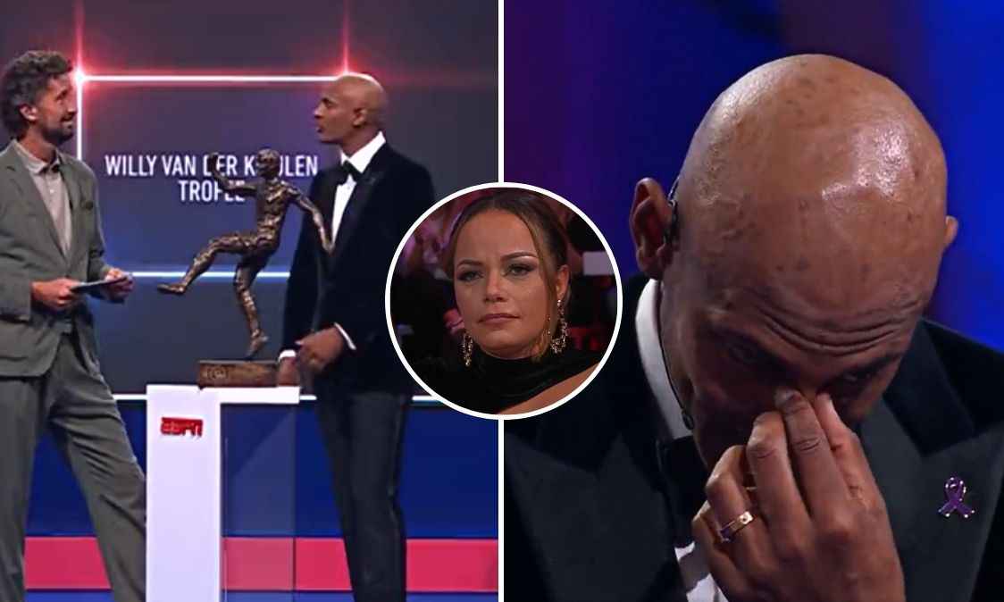 Sebastian Haller gets EMOTIONAL on stage after receiving Eredivisie ...